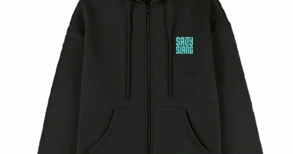 SALTY SLANG FACE LETTER ZIP HOODIE