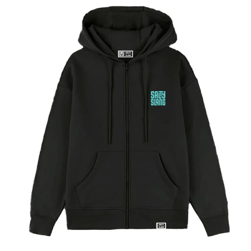 SALTY SLANG FACE LETTER ZIP HOODIE